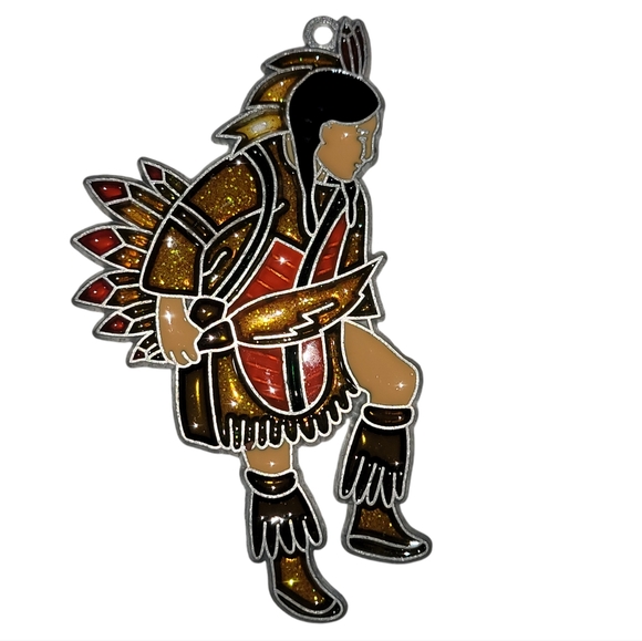 Hand Crafted | Holiday | Vintage Handmade Stained Glass Native American ...